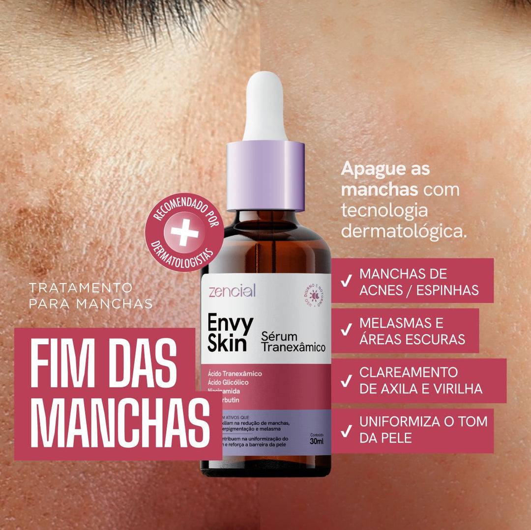 Sérum Clareador Anti-manchas Envy Skin Ácido Tranexâmico – Zencial