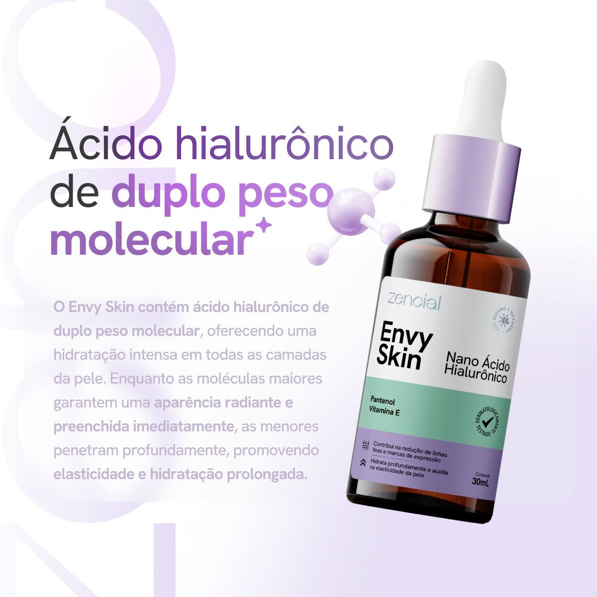 Sérum Facial Nano Ácido Hialurônico Envy Skin 30ml – Zencial